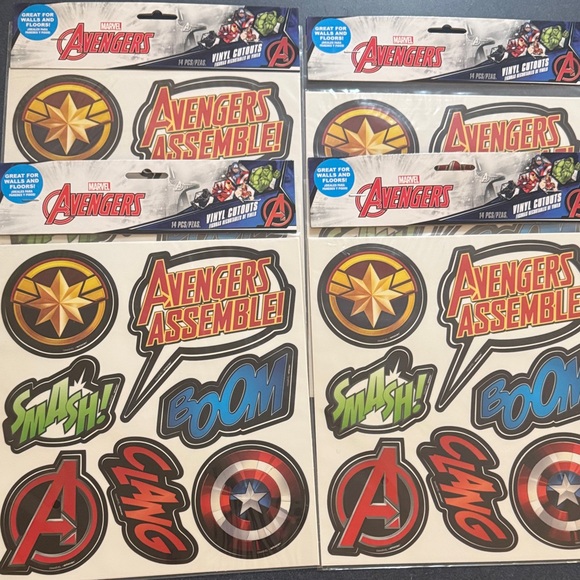 Marvel | Wall Decor | Marvel Avengers Assemble Vinyl Sticker Set Red ...